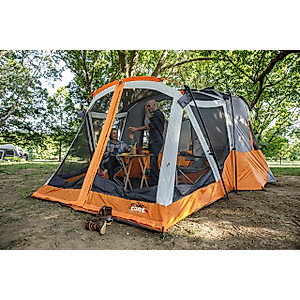 CORE 11 Person Family Cabin Tent with Screen Room with Included Footprint and Tent Kit