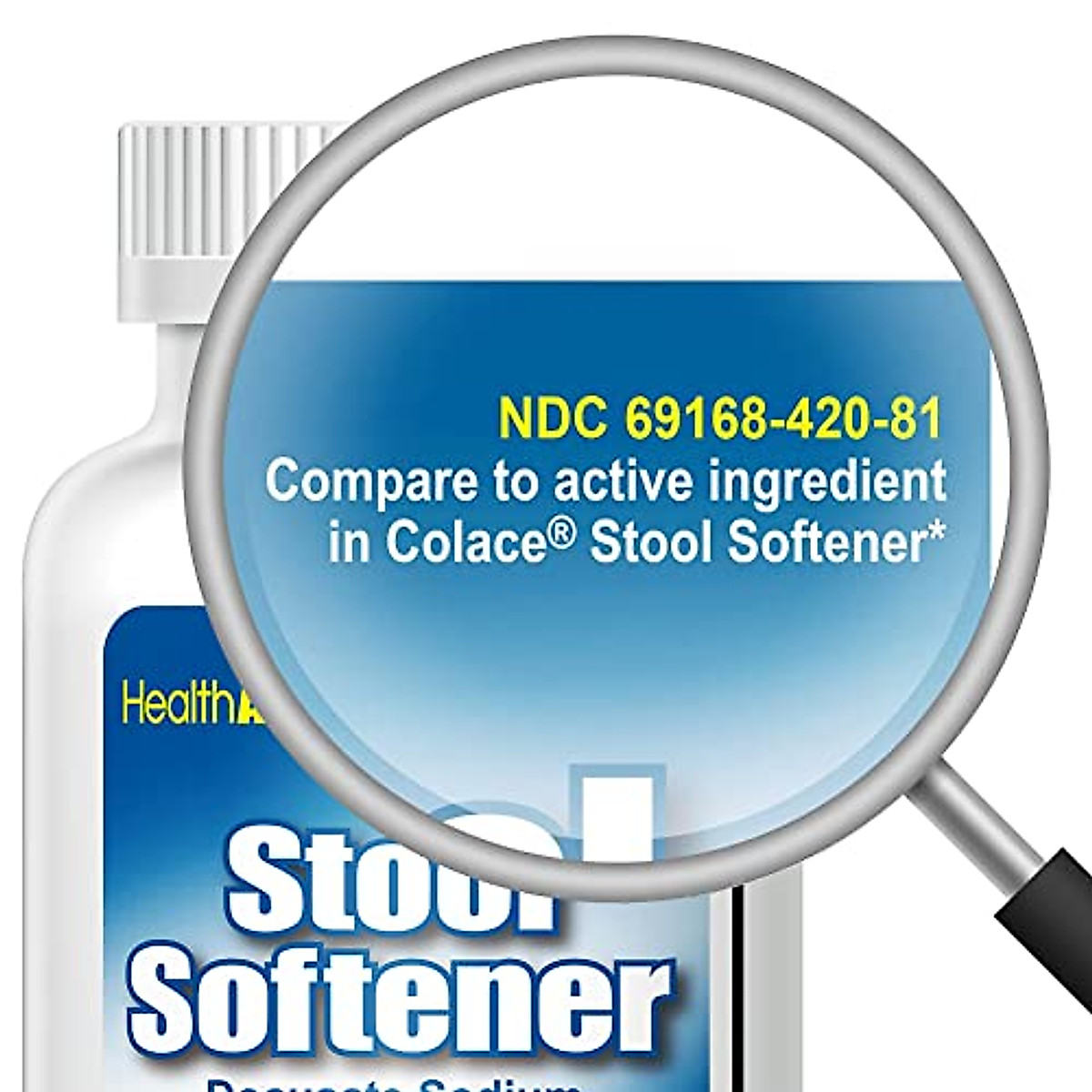 HealthA2Z® Stool Softener 400 Counts | Docusate Sodium 100mg | Red & White | Dependable, Gentle Constipation Relief