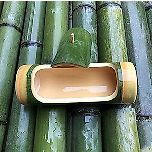 WellieSTR (Outer Dia.3~3.5cm 1 Set Fresh Handmade Natural Mini Bamboo Wrapped Sticky Rice Steamer,Chinese Snack Tool, Banboo Tubes,Zongzi ZhuTongFan