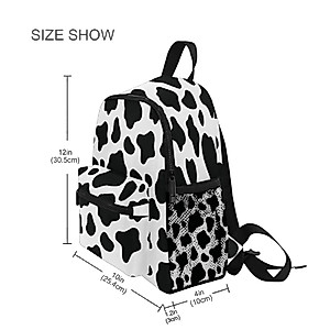 Preschool Backpack Cow Print Backpack Cute School Bag Bookbag for Elementary Toddler Kindergarten