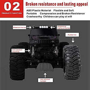 Simccppley Remote Control Car Pink 360° Stunt Tumbling Waterproof Monster Truck, Can Control The Toy