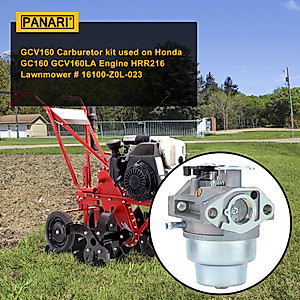 Panari GCV160 Manual Choke Carburetor for Honda GCV160A GCV160LA GCV160LE GCV160LA0 Engine Lawn Mower Pressure Washer