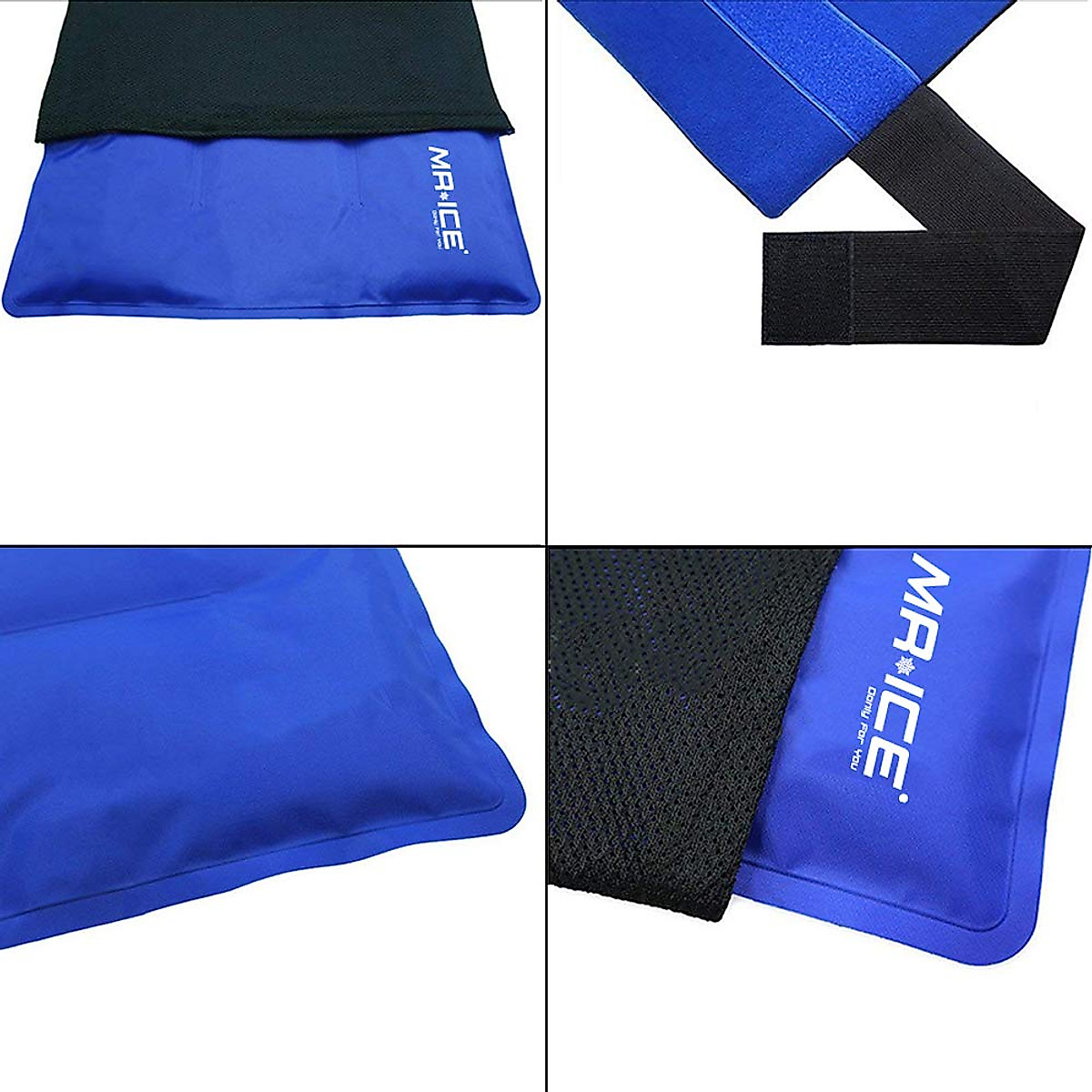 Large Gel Ice Pack Wrap - Ice Packs for Injuries Reusable Cold Pack Compress for Swelling, Sprains, Bruises - Large Hot and Cold Therapy for Hip, Back, Shoulder, Knee Replacement Surgery - 11" x 14"