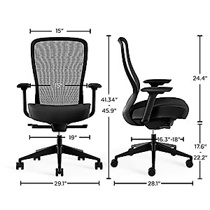 STAPLES 2722088 Ayalon Mesh and Fabric Task Chair Black