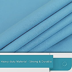 LOLOMLO Extra Large Canvas Laundry Bags with Handles & Drawstring Closure, Heavy Duty Tears Resistant Clothes Storage Travel Bags, Machine Washable Multi Use Laundry Bag liner for Laundry Hamper - 25.5" x 34" - Sky Blue