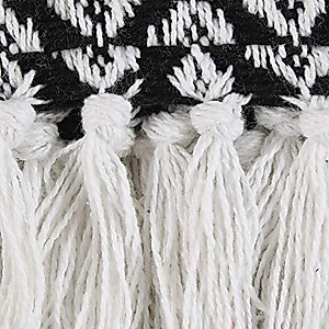 DII Arrowhead Woven Throw, 50x60 with 3" Fringe, Black, 1 Piece