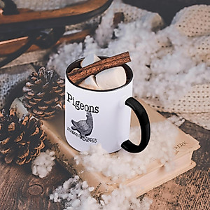 3dRose Pigeons make me happy Mug, 1 Count (Pack of 1), Black