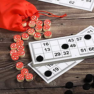 AEVVV Russian Lotto Board Games - Russian Bingo Games for Family - Tambola Kit of Wood Barrels Bingo Cards Chips - Juego De Loteria Game Rusa - Loto Souvenirs