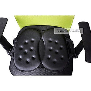 Tektrum Portable Foldable Cool Gel Orthopedic Seat Cushion with Handle for Travel, Airplane, Car, Home, Office, Chairs, - Relief for Tailbone, Sciatica, Back Pain, Prostate, Postnatal (TD-GS1205-BLK)