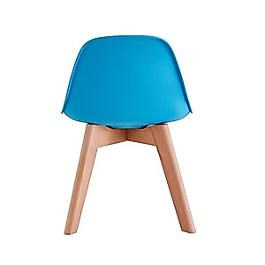 BB Chairs, Wooden Legs, PP Backed Cushions, Blue, Set of 2