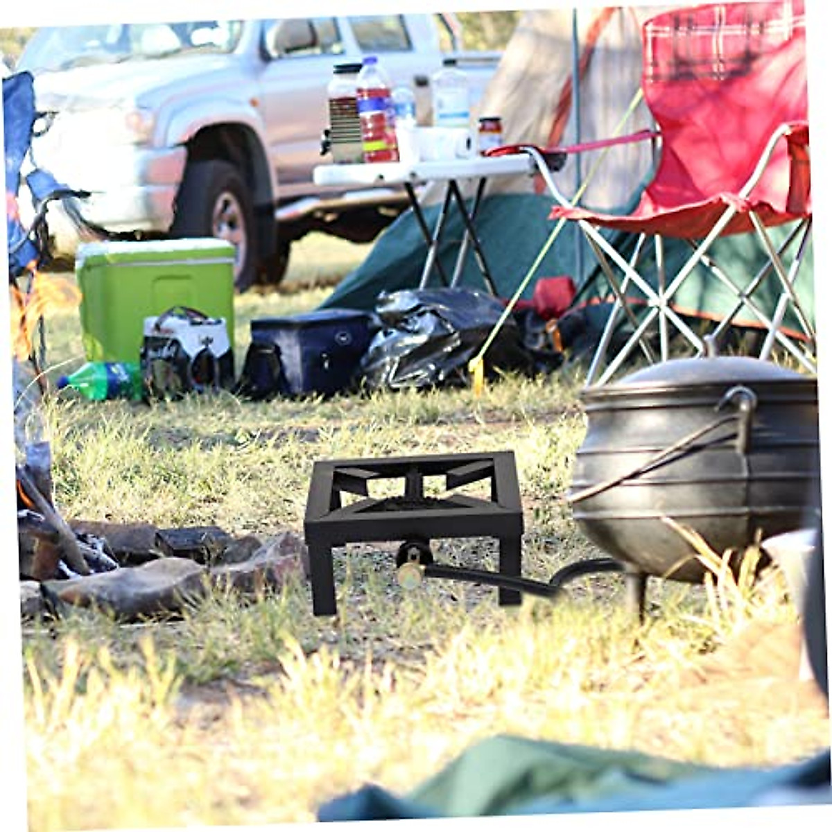 BESPORTBLE Furnace Backpack Stove Gas Grill Portable Folding Stove Grill Accessories Hibachi Grill Outdoor Gas Stove Camping Stove Camping Cooking Stove Gas Burner Burning Wood Hose Regulator