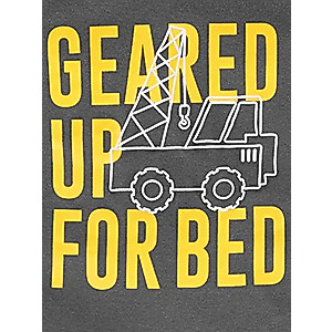 Simple Joys by Carter's Toddler Boys' 6-Piece Snug-Fit Cotton Pajama Set, Yellow/Grey, Monster/Trucks, 5T