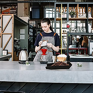 Zerodeko 2 Pcs Coffee Cupping Sample Tray Reusable Plate Plastic Dish for Scooping and Weighing Coffee Beans Home Kitchen Use Black 200g