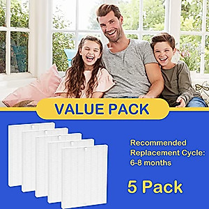 C545 True HEPA Replacement Filter S Compatible with Winix C545, B151, P150, 9300 Air Cleaner Purifier, Replaces Winix Filter S 1712-0096-00 and 2522-0058-00, 5 Pack H13 Filters