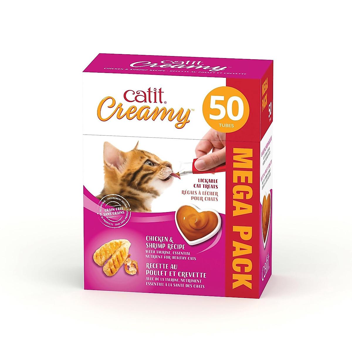 Catit Creamy Lickable Cat Treat – Hydrating and Healthy Treat for Cats of All Ages - Assortment, 72-Pack