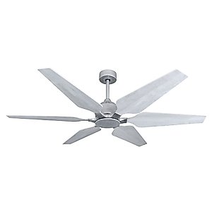 TroposAir Optum 60 in. Indoor/Outdoor Brushed Nickel Smart Ceiling Fan with Remote Control