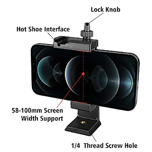 Phone Vlogging Holder,Cell Phone Camera Handle Grip Stabilizer,Ergonomic Phone Video Stabilizer,Handheld Selfie Stick Smartphone Holder with Cold Shoe Mount for Mic/Flash Light,with Wrist Strap