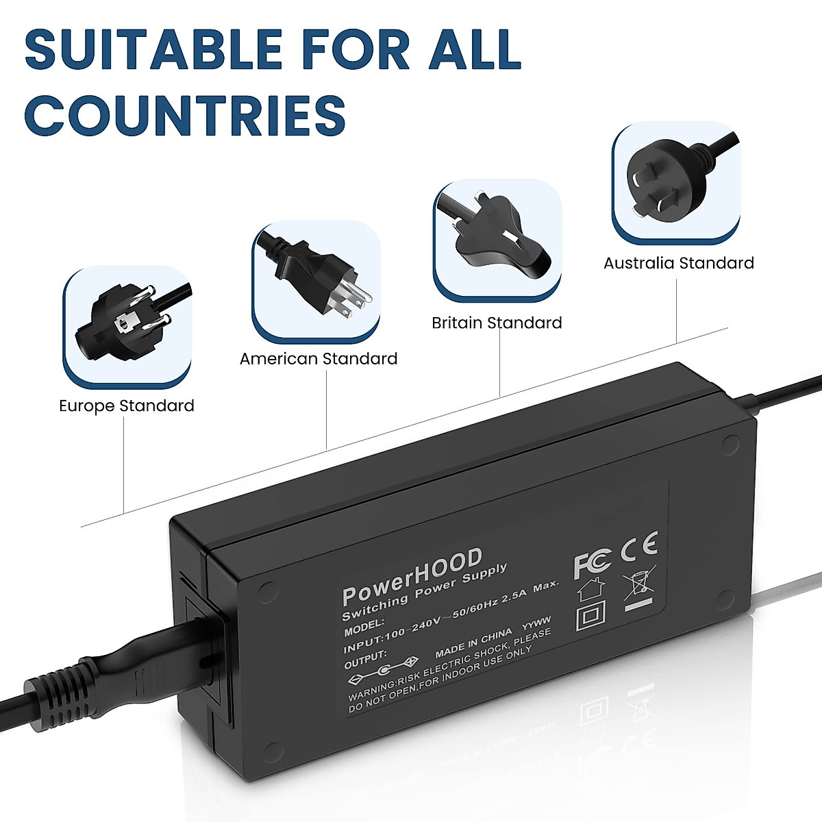 PowerHOOD 90W AC/DC Adapter Compatible with Acer Swift X SFX14-41G-R1S6 NX.AU3AA.001 14" Creator Laptop PC 19V 4.74A 90watt 90 Watt Power Supply Cord Battery Charger Cable PSU Mains