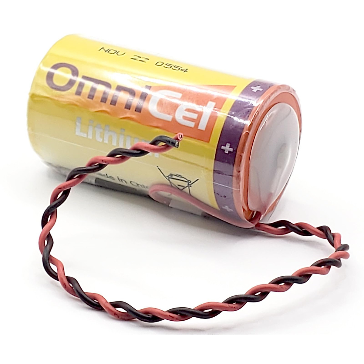 OmniCel ER34615 3.6V 19Ah Size D Lithium Battery with Wire Leads Replaces Eagle Pitcher PT-2300, Saft LS-33600 LS33600C, Tadiran TL-2300 TL-4930 TL-5930, Tekcell SB-D01 SB-D02, Xeno XL-200F XL-205F