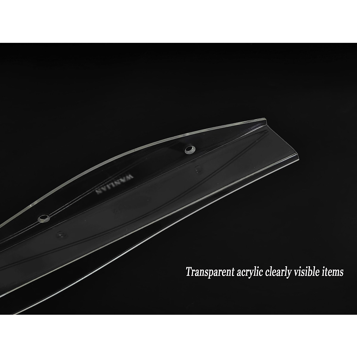 12'' Transparent Acrylic Wall Bookshelf Display Stand, Wall Mounted Storage Rack, Character Statue Picture Display Stand, Photo Frame Storage Rack, Wall Mounted Bookshelf, Cosmetics Display Cabinet