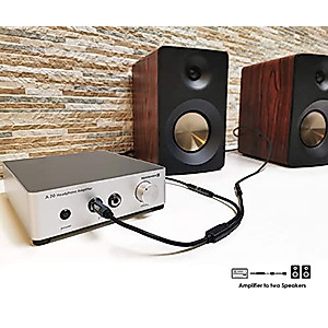 MillSO Bundle TRS 1/4 to 3.5mm Headphone Adapter 6.35mm 1/4 Male to Dual 3.5mm 1/8 Female Headphone Adapter