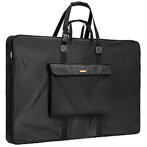 Nicpro Large Art Portfolio Bag 35 x 43 Inches Waterproof Nylon Artist Storage Case & Nicpro Light Weight Art Portfolio Bag 20x26" Art Canvas Storage