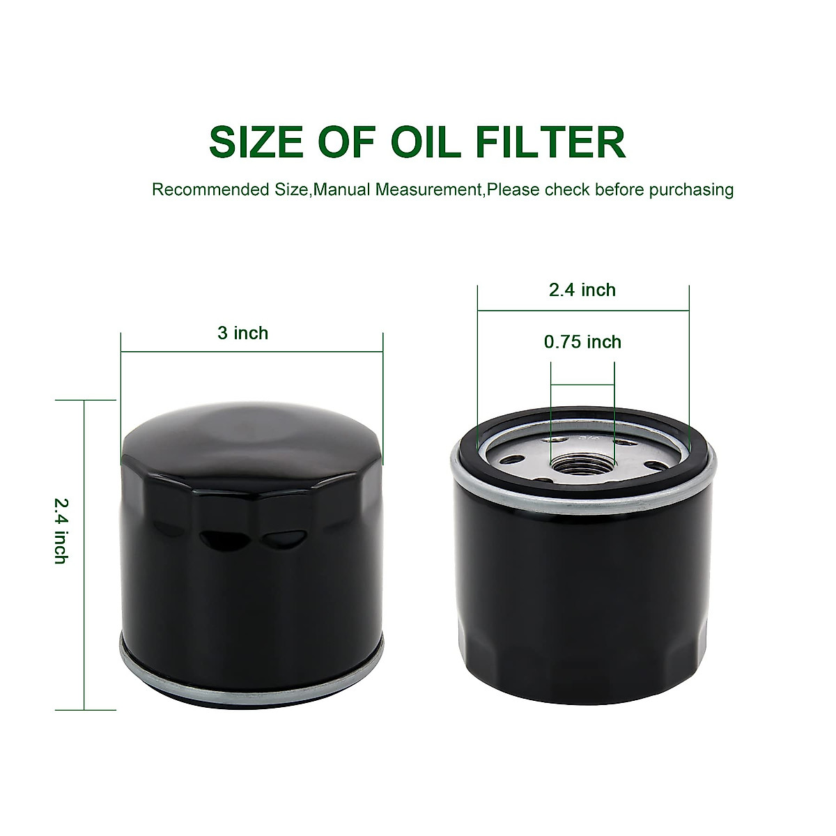 Brlyeeanze 2 Pack 12 050 01-S Oil Filter for Kohler Engine Lawn Mower Cub Cadet Craftsman Troy Bilt Toro Gravely Replaces KH-12-050-01-S1 KH-12-050-08 12-050-01-S 1205001-S1 AM125424