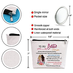 GevGuxLuo Bestie Gifts for Women Best Friend, Birthday Friendship Going Away Gifts for Friends BFF Sister, To My Bestie, I Love You -Makeup Bag Gift for Friend