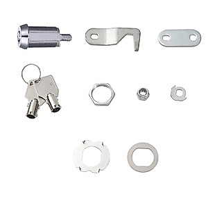 WOOCH Toolbox Lock Replacement Lock Tubular Cam Lock 90 Degree, Hook cam, Cabinet Locks with Keys RV Storage Drawer File Mailbox, Keyed Alike, Zinc Alloy (1-1/8 Inch, 2 Pack)