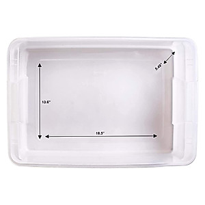 HOMZ Snaplock Multipurpose 28 Quart Clear Stackable Storage Container Bins with Tight Seal Lids for Indoor Home Organization, (4 Pack)