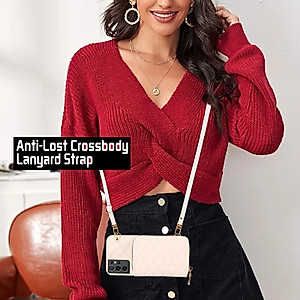 Furiet Detachable Crossbody Strap Wallet Case for Samsung Galaxy S21 Ultra 5G Zipper Purse, Multi Card Slots, PU Leather Stand Shockproof Cell Phone Cover for S21ultra 21S S 21 21ultra G5 Women Beige