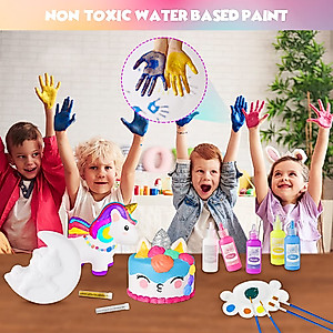 Officygnet Unicorn Toys for Girls Age 4 5 6 7 8 9 10 11 12 Year Old, Unicorn Painting Kits with 5 Squeeze Toys, Arts and Crafts Kits for Kids Ages 4-8 6-8 8-12, Ideal Christmas Birthday Gift for Girls