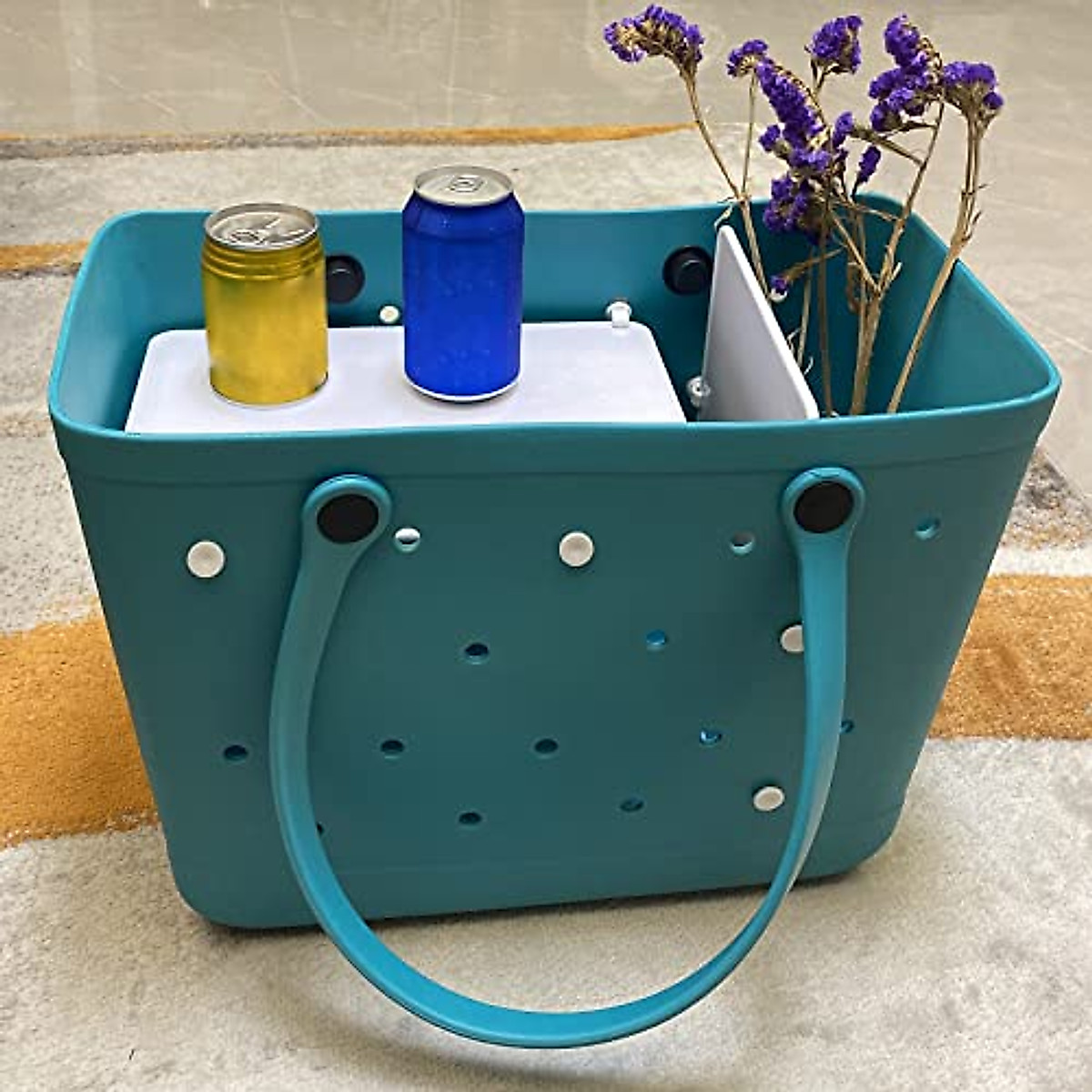 Koomduk 2 PCS Divider Tray Compatible for Bogg Bag Beach Bag Divider Accessories Inserts Space Saving Accessories for Original X Large Bag (Black)