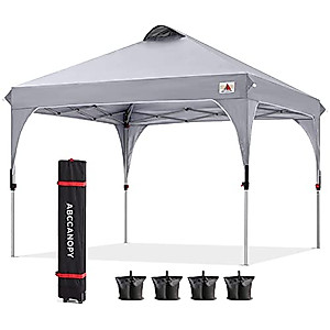 ABCCANOPY Outdoor Pop up Canopy Tent 10x10 Camping Sun Shelter-Series, Gray