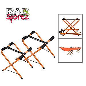 RAD Sportz Portable Kayak Easy Stands Fold for Easy Storage Carry Bag Included Yellow
