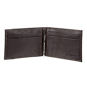 Columbia Men's Leather Front Pocket Wallet Card Holder for Travel