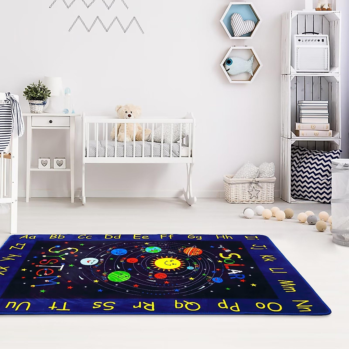 NANAN Kids Rug 5x7 Kids Room Rugs for Bedroom Carpet Kids Educational Rug Extra Large Soft Crawling Play Mat for Children Toddlers Classroom Playroom Alphabet Nursery Area Rug