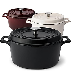 KIVY 6 QT Dutch Oven Pot with Lid for Bread Baking and Cooking - Enameled Cast Iron Dutch Oven with Lid Cast Iron - Bread Dutch Oven - Dutch Ovens with Lids - Dutch Pot - Cocotte - Enamel Dutch Oven