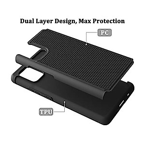 Dahkoiz for Samsung Galaxy A71 5G Case, Dual Layer Drop Protection Cover Protective Phone Case for Samsung Galaxy A71 5G, Black