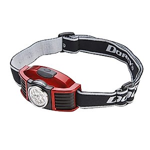 Dorcy 100-Lumen Weather Resistant Adjustable LED Headlight with Adjustable Head Strap, Black and Blue (41-2093)