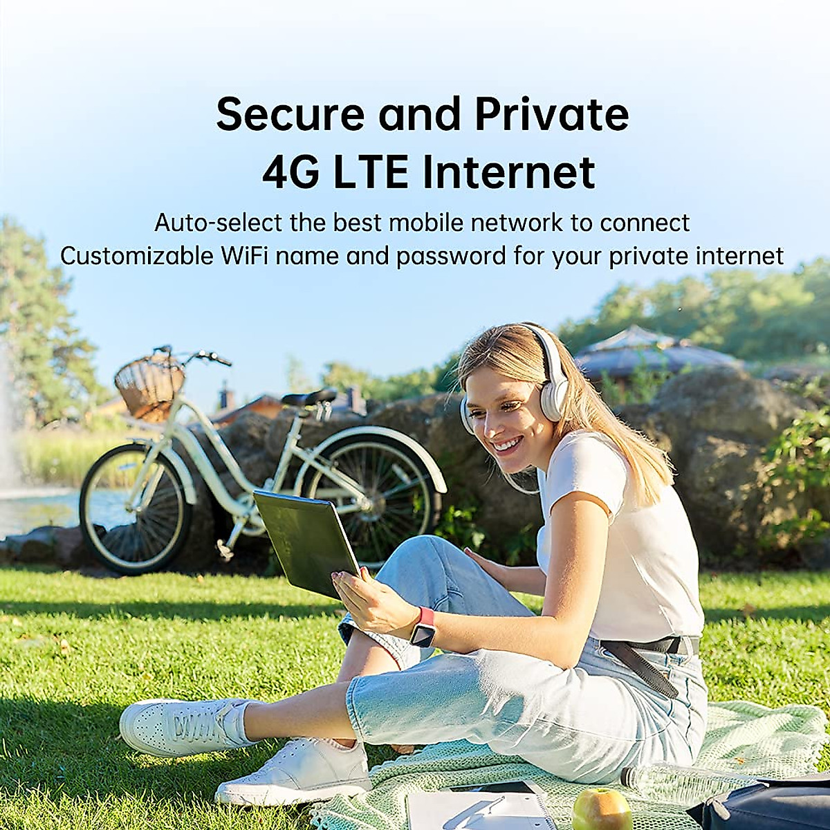 GlocalMe Mini Turbo 4G LTE Mobile Hotspot with Global 1GB & Local 10GB Data, Portable WiFi Hotspot for Travel in 200+ Countries, No SIM Card Needed, 10 Devices Connected (Black Mini Turbo)