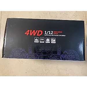 YuqiaoTime WLtoys 12427 RC Car 4WD 1/12 2.4G 50KM/H High Speed Monster Vehicle Remote Control Car RC Buggy Off-Road Car (12427 1B)