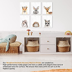 Woodland Animals Nursery Wall Art Prints (Set of 6) - Unframed - 8x10s