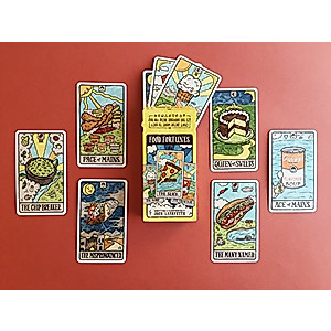 Food Fortunes Card Deck (Gifts for Foodies, Food Lover Gifts, Funny Tarot Cards, Funny Deck of Cards)