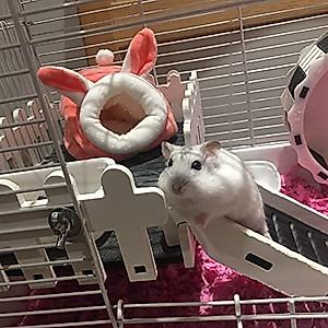 MinLia Pet Cage for Hamster Accessories Pet Bed Small Animal Cotton Pig/Rat/Hedgehog Cage Accessories(Yellow)