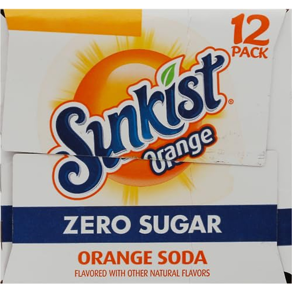 Sunkist Zero Sugar Orange Soda, 12 fl oz cans, 12 pack