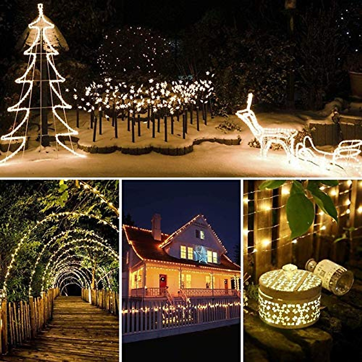 LIUPENGWEI Solar Led Fairy Lights String Lights 8 Lighting Modes Fairy Lights Christmas Lights for Patio, Garden, Home, Wedding, Pathway, Party Garden Ghost Light
