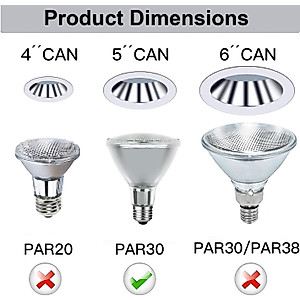 Ivyemons PAR30 Long Neck Halogen 75W 120V - 2 Pack PAR30 75W 120V Flood Bulb Warm White 2800K, PAR30 Dimmable E26 Base, High Output 800LM 75W PAR30 Halogen Bulb for Tracking Light, Recessed Light