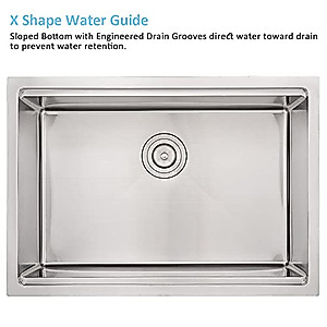 30 Inch Undermount Workstation Sink -Bokaiya 30x19 Stainless Steel Undermount Kitchen Sink Single Bowl 16 Gauge Deep Single Bowl Kitchen Sink with Cutting Board