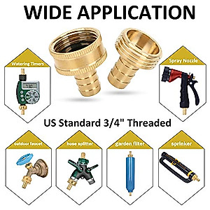 STYDDI Garden Hose Repair Kit, Solid Brass Water Hose Mender Female and Male Hose Connector with Clamps, Fit Standard 1/2" Rubber Garden Hose, 4 Set